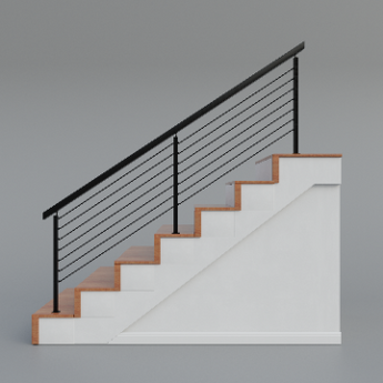Black Metal Cable Railings Collection - Ultra Modern Rails