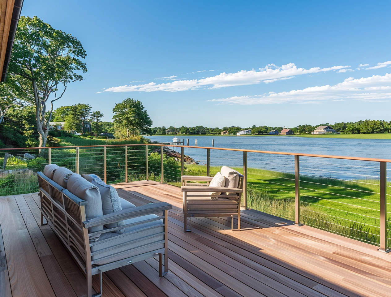 Cable Railing - Outdoor Stainless Steel Railing For An Ocean View ...